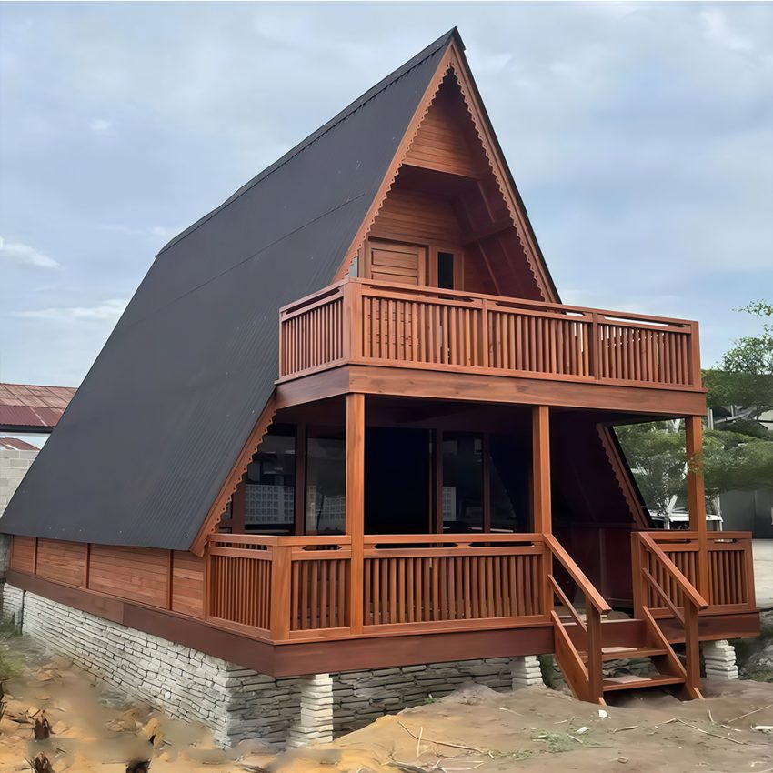 Rumah Triangle 2 Lantai Kayu Jati RK-SW005 – Swasana Jati